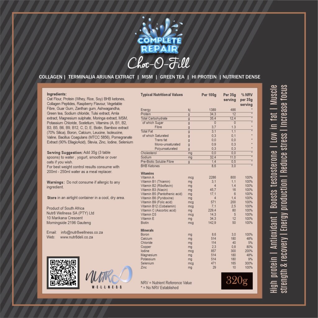 COMPLETE REPAIR Protein Powder, Ketones, Carbs And BCAAs | Nutr8deli