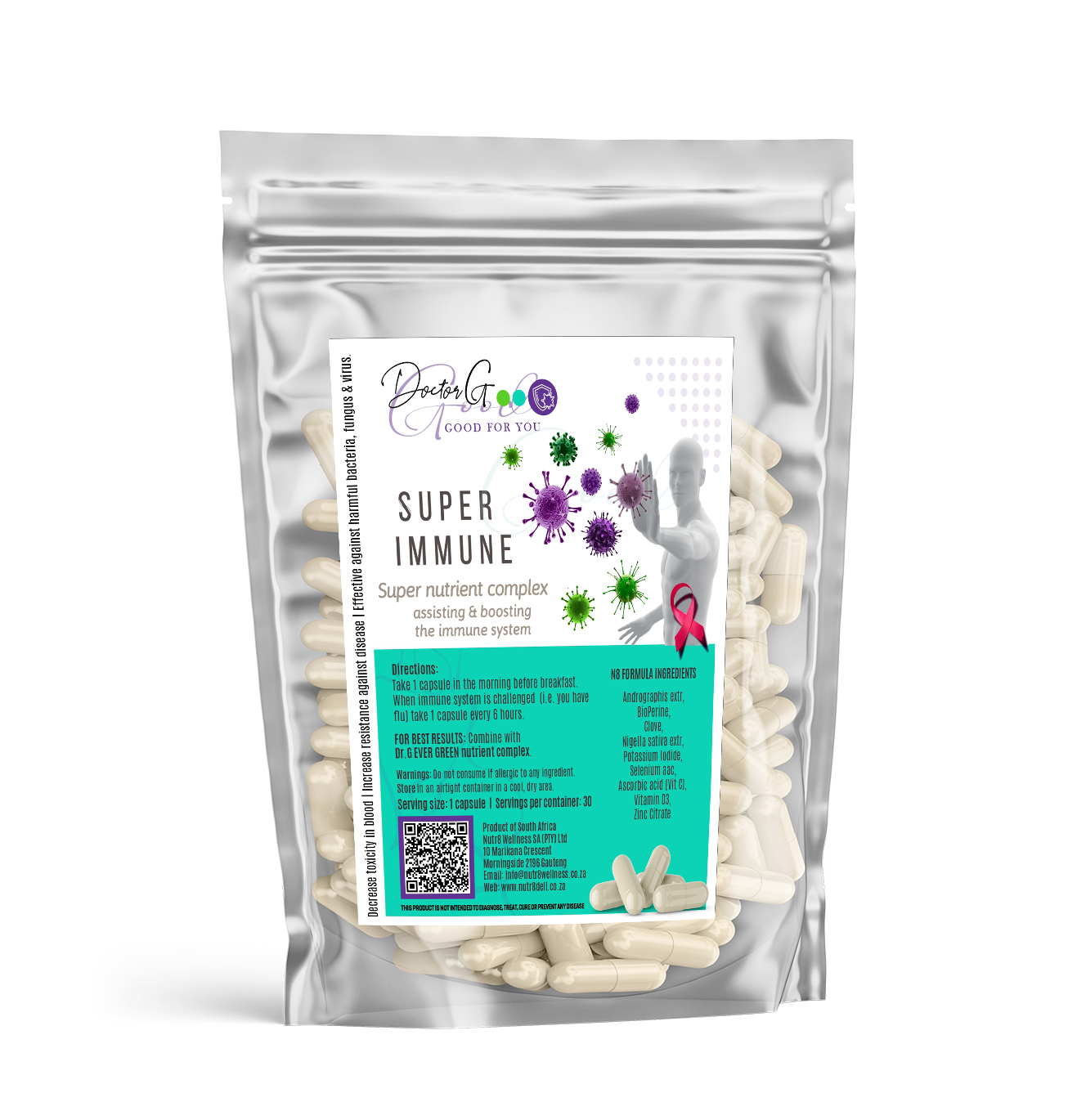 Dr G - SUPER IMMUNE BOOSTER With VitC, ACC, Zinc, VitD3 & Potassium ...